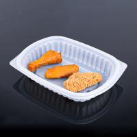China Custom PP Material Rectangle Plastic Blister Tray Food Grade 19.5*14.7*3.3 cm for sale