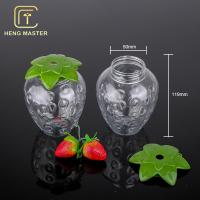China Clear Beverage Cold Brew Coffee Bottle Strawberry Shape Packaging Juice Bottles for sale