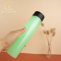 China 16oz Clear Cold Coffee Bottle Long Round Shape Plastic Juice Bottle for sale
