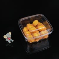 China Pastry Preserved Fruits Square Clear Plastic To Go Containers For Bakery Cookie Boxes for sale
