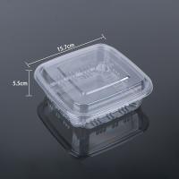 China Transparent Square Plastic Pastry Contanier To Go For Bakery Cookies Cakes Packing for sale