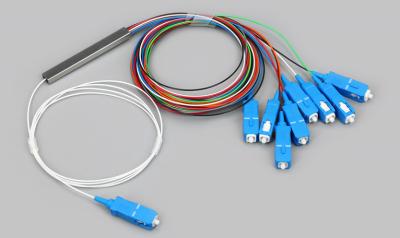 China FTTX Fiber Optic 1*8 FTTH PLC Splitter Mini Type Sc/upc Connector for sale