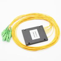 China 1x8 ABS Cassettes Fiber Optic Splitter Splice / Pigtailed SC APC Connector Box Type for sale