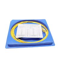 China 1x8 ABS Cassettes Fiber Optic Splitter Splice / Pigtailed SC APC Connector Box Type for sale