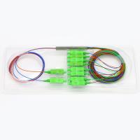 China Steel Tube G657A1 Fiber Optical PLC Splitter 1260-1650nm 1x2 to 1x64 for sale