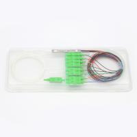China SC/APC 1x16 Steel Tube PLC Splitter 0.9mm 1M G657A1 Low Insertion Loss for sale