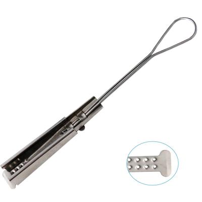 China Fiber Optic P Type Drop Wire Clamp 17x17x196mm FTTH Accessories Metal Plastic Outdoor for sale