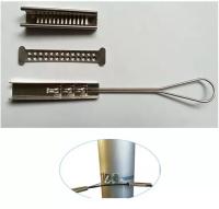 China Fiber Optic P Type Drop Wire Clamp 17x17x196mm FTTH Accessories Metal Plastic Outdoor for sale