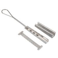 China Fiber Optic P Type Drop Wire Clamp 17x17x196mm FTTH Accessories Metal Plastic Outdoor for sale