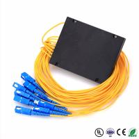China FTTH 1x8 PLC Splitter SC/UPC Steel ABS Box Fiber Optic Splitter 1310nm for sale