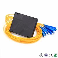 China FTTH 1x8 PLC Splitter SC/UPC Steel ABS Box Fiber Optic Splitter 1310nm for sale