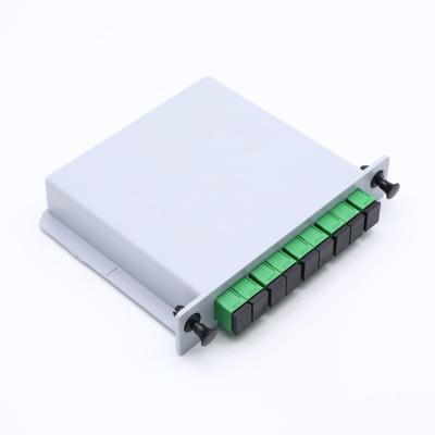 China 1x8 1x16 Cassette Type PLC Splitter With SC/APC UPC Connector for sale
