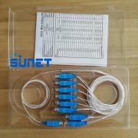 China Fiber Optic PLC Splitter 1x16 SC UPC APC Steel Tube Low Insertion Loss for sale