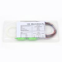 China GPON 1x8 Steel Tube PLC Splitter 0.9mm 1m SC/APC Fiber Optic Splitter for sale