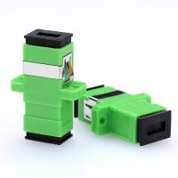 China High Precision Ceramic SC APC Fiber Optic Adapter Low Insertion Loss 0.2dB for sale