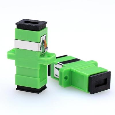 China High Precision Ceramic SC APC Fiber Optic Adapter Low Insertion Loss 0.2dB for sale