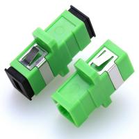 China High Precision Ceramic SC APC Fiber Optic Adapter Low Insertion Loss 0.2dB for sale