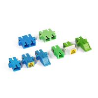 China High Precision Ceramic SC APC Fiber Optic Adapter Low Insertion Loss 0.2dB for sale