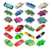 China High Precision Ceramic SC APC Fiber Optic Adapter Low Insertion Loss 0.2dB for sale