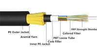 China 12 Cores Single Jacket Span 100 ADSS Fiber Optic Cable All Dielectric Self Supporting for sale