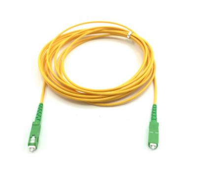 China SC APC Simplex 3.0mm Single Mode Fiber Optic Patch Cord Cable 9/125 G652D for sale