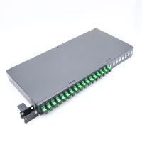 China 50dB OEM Rack Mount 0.5m Fiber Optic PLC Splitter for sale