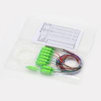 China 1x16 Steel Tube PLC Fiber Optic Splitter G657A 0.9mm 1m SC/APC for sale