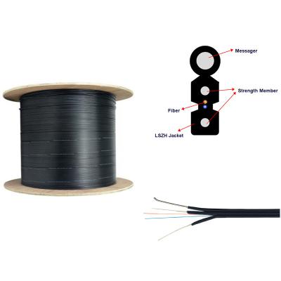 China Self Supporting 2 Core FTTH Drop Cable G657A2 LSZH 5.2mm x 2.0mm for sale