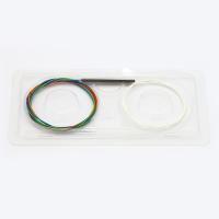 China 1x2 0.9mm 1mtr Plastic Box Packing Fiber Optic PLC Splitter for sale