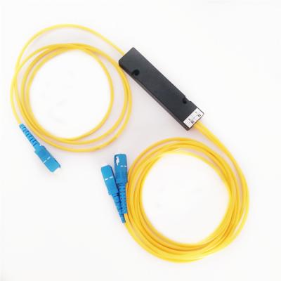 China 1x2 ABS Box Fiber Optic FBT Coupler SC/UPC 1310 1490 1550nm 55dB for sale
