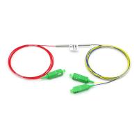 China SC APC 1x2 Fiber Optic FBT Coupler 1550nm Triple Window Low PDL for sale