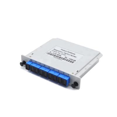 China Cassette Type SC/UPC Blue Passive 1x8 Plc Splitter for sale