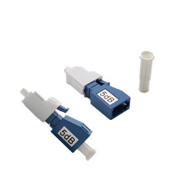 China Single Mode LC/UPC Fiber Optic Attenuator 1-30dB Male-Female Fixed for sale