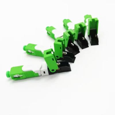 China FTTH SC APC Pre-Embedded Fiber Optic Fast Connector 50dB Return Loss for sale