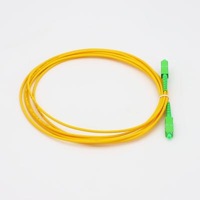 China OM3 50/125um 3.0mm Fiber Optic Patch Cord SC APC Low Insertion Loss for sale