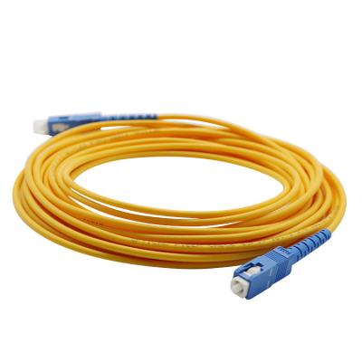 China Single Mode Simplex SC/UPC Fiber Optic Patch Cord 3m G652D Low Insertion Loss 0.25dB for sale