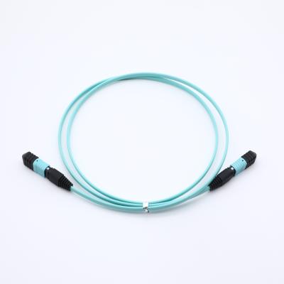 China Blue Single Mode Low Insertion Loss MPO Patch Cord 0.25dB 1310nm for sale