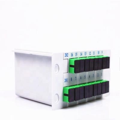 China Cassette Type 1x16 SC/APC Passive Fiber Splitter for sale