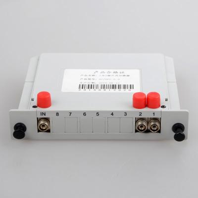 China Cassette Type 1x2 FC/Apc Passive Fiber Optic Splitter Types for sale