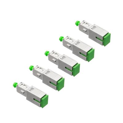 China SC APC Fixed Fiber Optic Attenuator 30dB Male to Female Metal Housing for sale