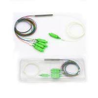 China Sc/Apc 1M G657A1 1×4 Mini Type FTTH Fiber Optic PLC Splitter for sale