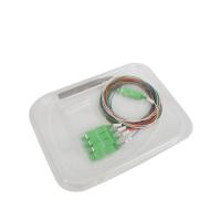 China Sc/Apc 1M G657A1 1×4 Mini Type FTTH Fiber Optic PLC Splitter for sale
