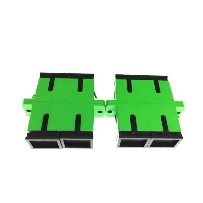 China SC APC Singlemode Duplex Fiber Optic Adapter 0.2dB Insertion Loss for sale