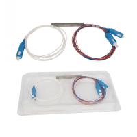 China Sc/Upc Connector 2 Way Blockless Type Fiber Optic PLC Splitter for sale