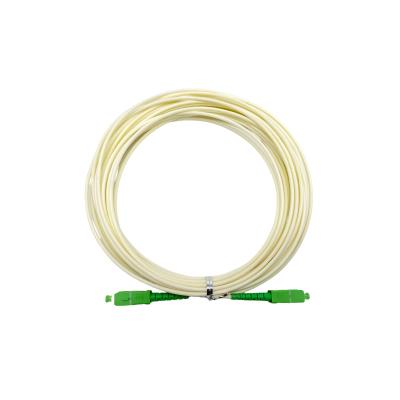 China Simplex SC APC Single Mode 3.0mm 3M Fiber Optic Patch Cord Low Insertion Loss for sale