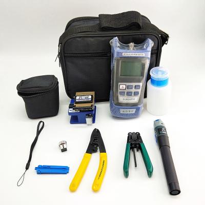 China FTTH Drop Cable Tool Kit with Carrying Case 8 Piece Fiber Optic Splicing Set for sale