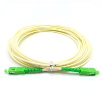 China White Fiber Optic Patch Cord SC APC G652D PVC 0.9mm 1m for FTTH Access Network for sale