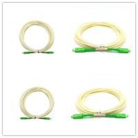 China White Fiber Optic Patch Cord SC APC G652D PVC 0.9mm 1m for FTTH Access Network for sale