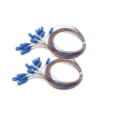 China Bundle 12 Cores 0.3dB SC UPC Fiber Pigtails Patch Cords for sale