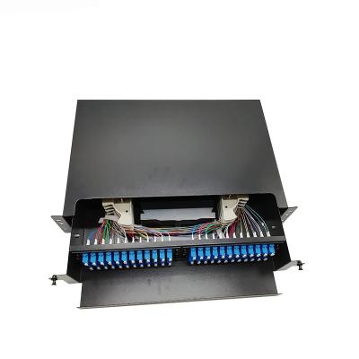 China 96 Cores Drawer Type LC/UPC Rack Mount Odf Fibre Termination Box for sale